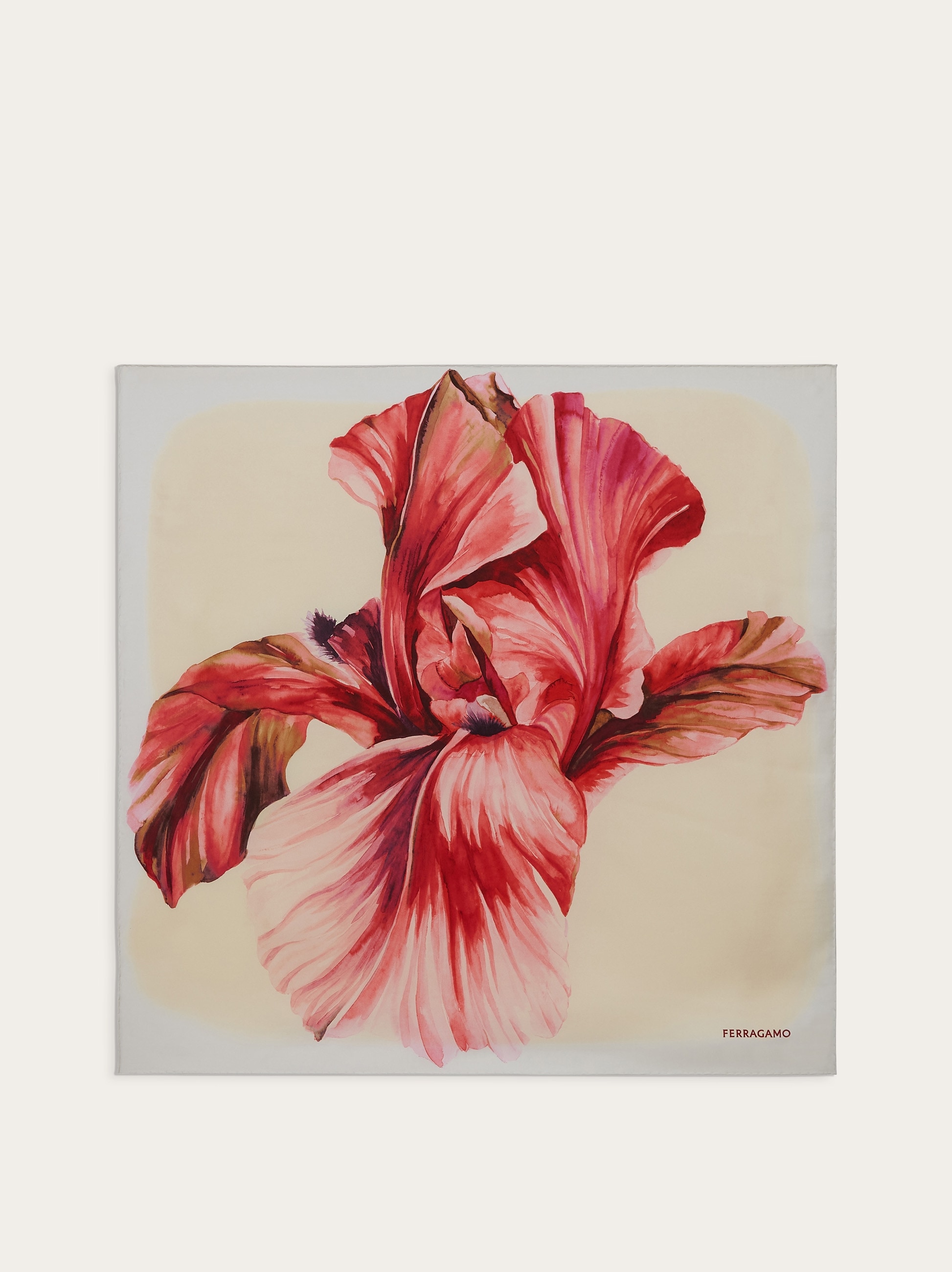 Iris print silk foulard - Soft Accessories - Women - Salvatore Ferragamo AU