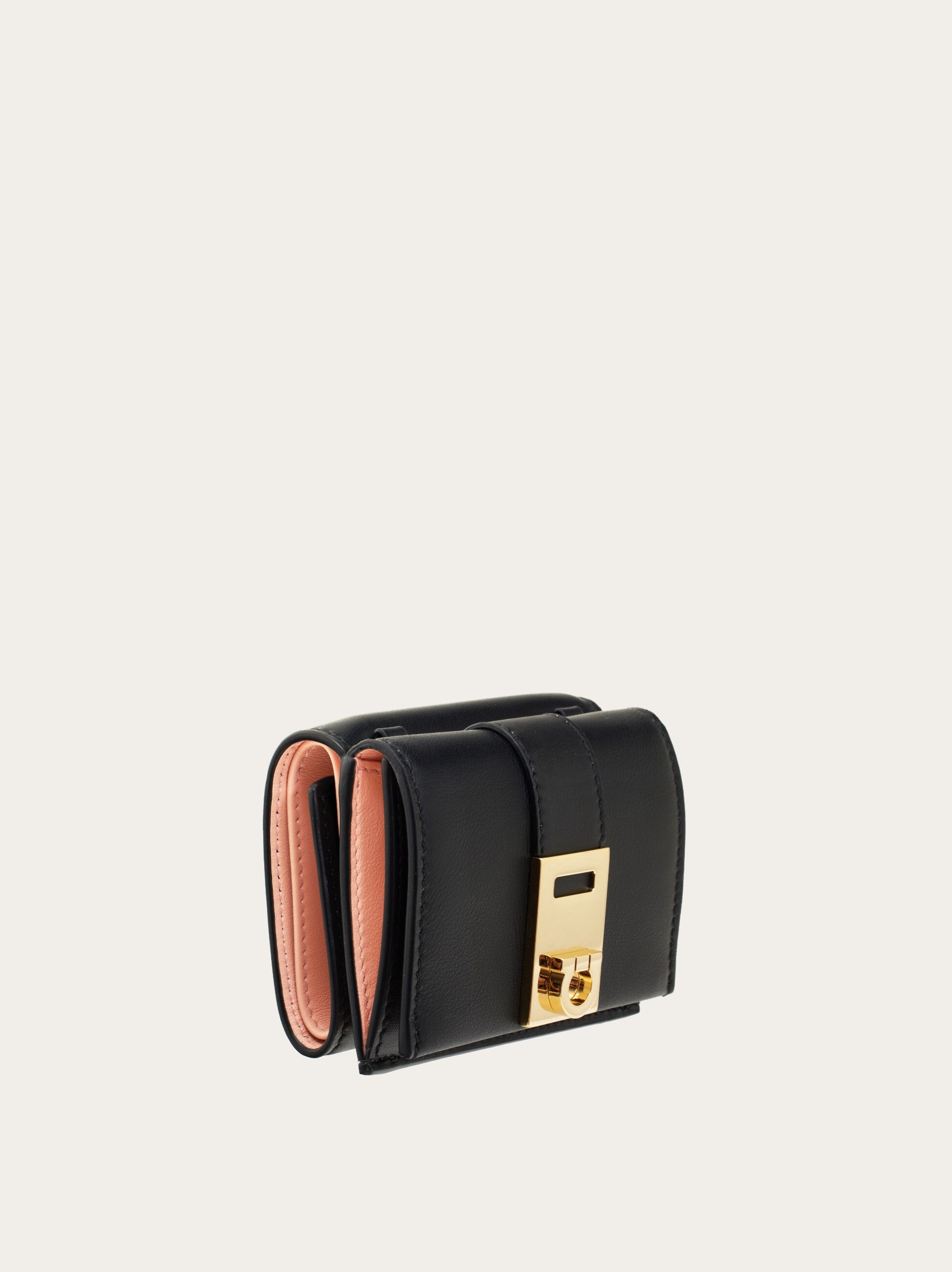 Hug two-tone wallet with strap - Leather Accessories - Women ...