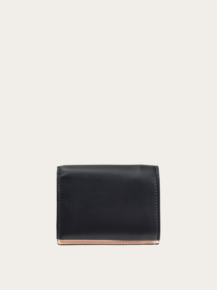 Hug two-tone wallet with strap - Leather Accessories - Women ...