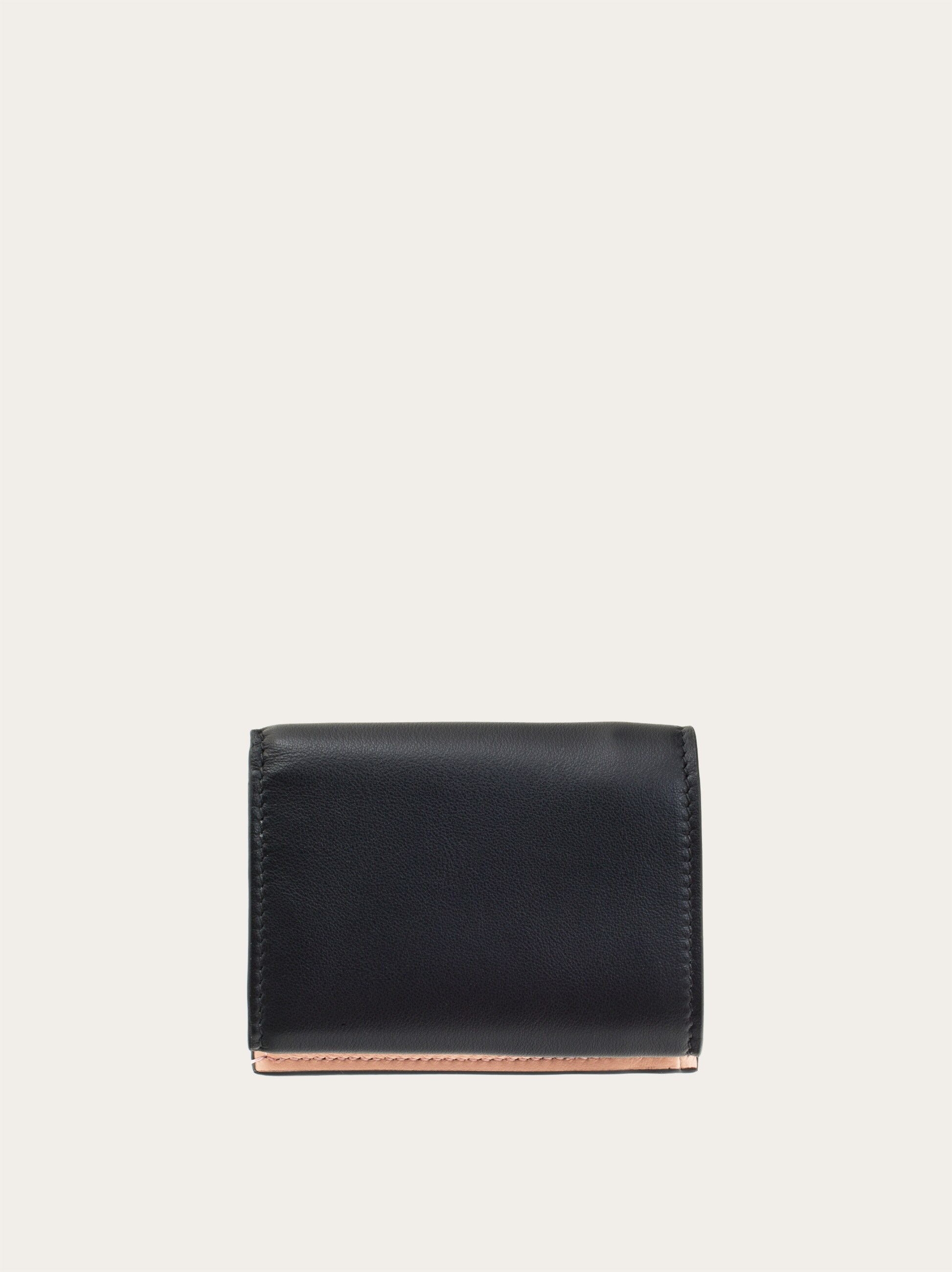 Hug two-tone wallet with strap - Leather Accessories - Women ...