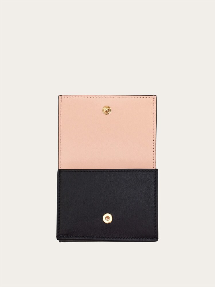 Hug two-tone wallet with strap - Leather Accessories - Women ...