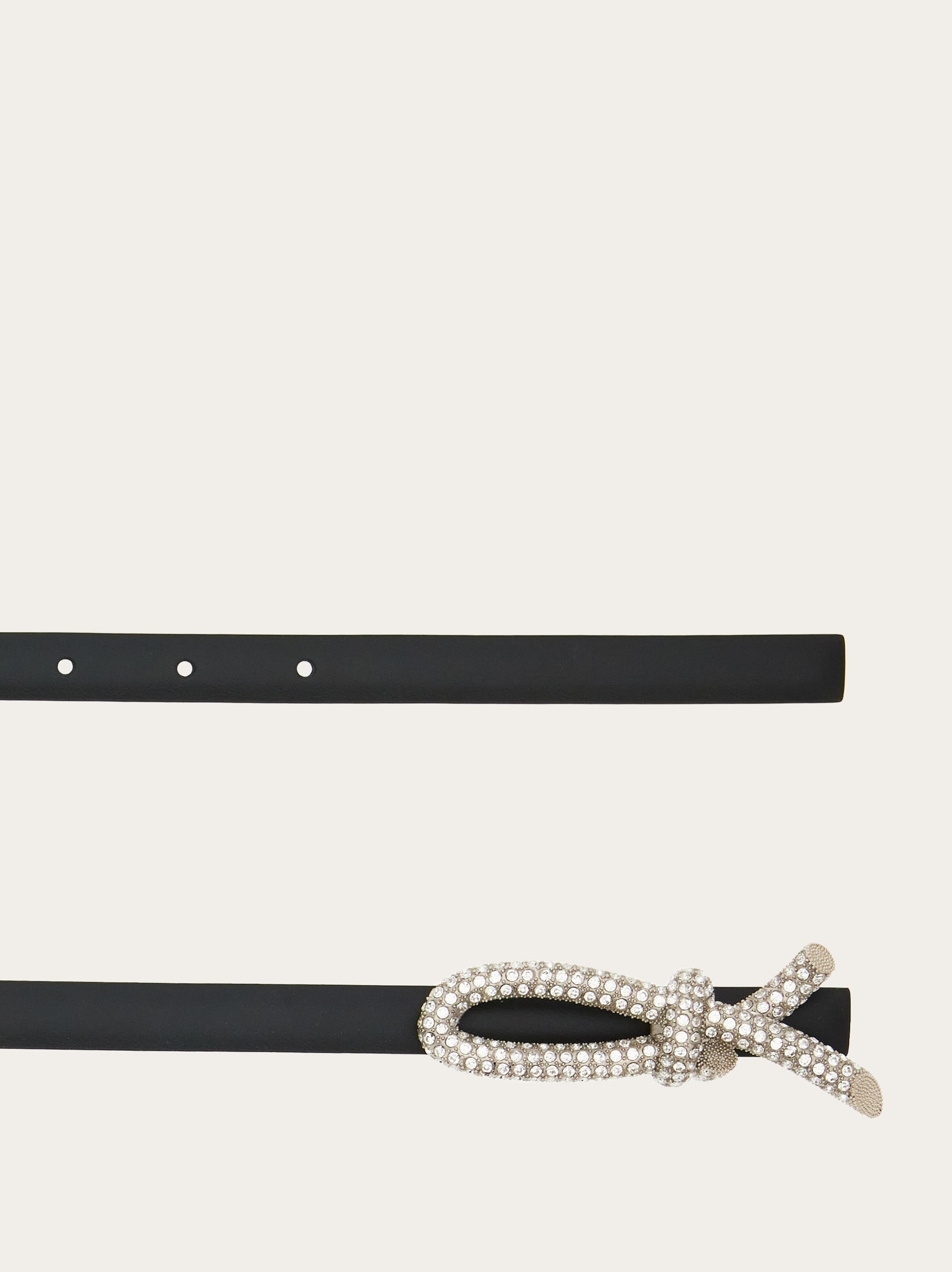 Reversible belt with bow and crystals - Women | Ferragamo