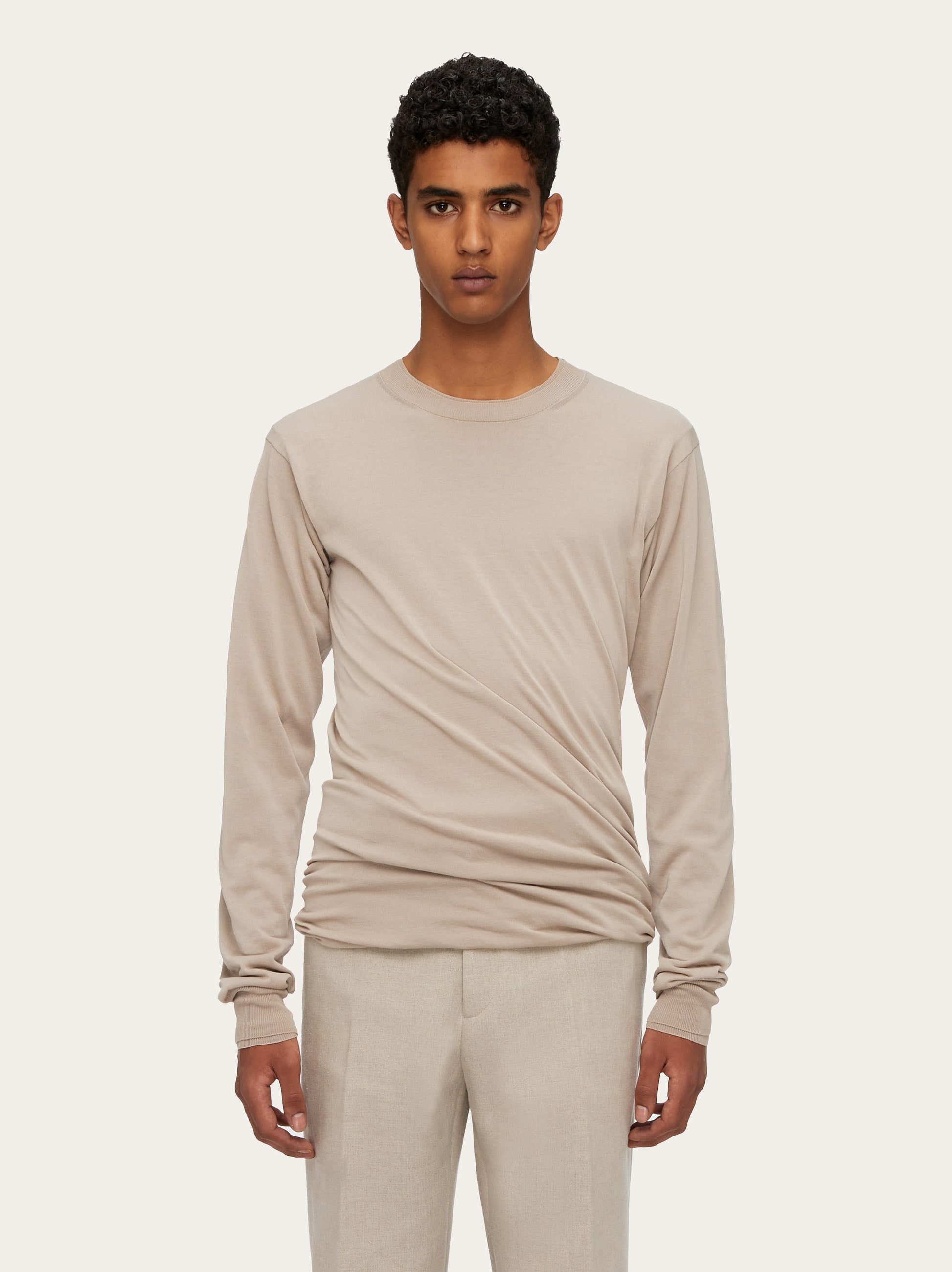 Layered crew neck sweater - Ready to Wear - Men - Salvatore Ferragamo CA