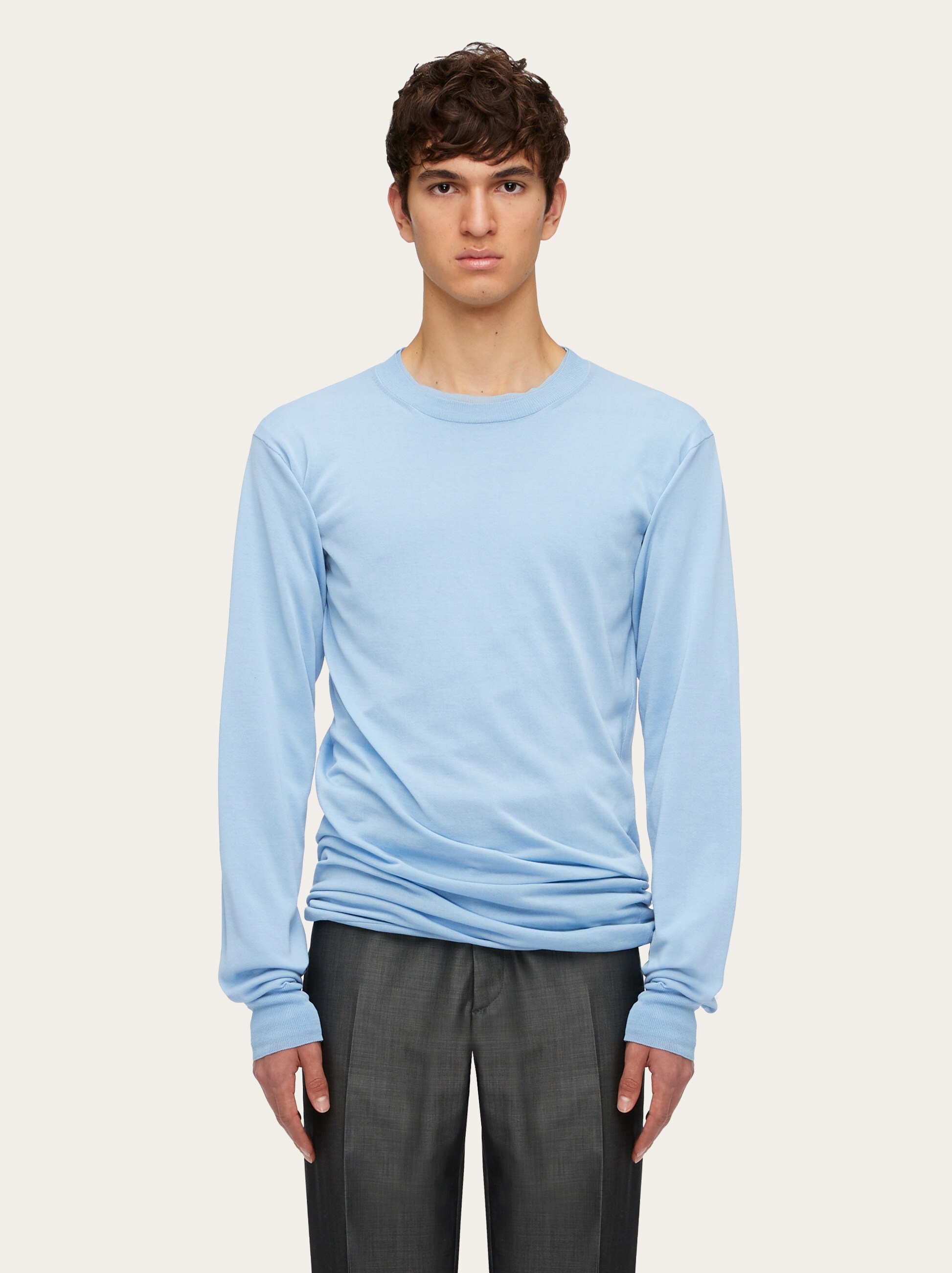Layered crew neck sweater - Ready to Wear - Men - Salvatore Ferragamo US