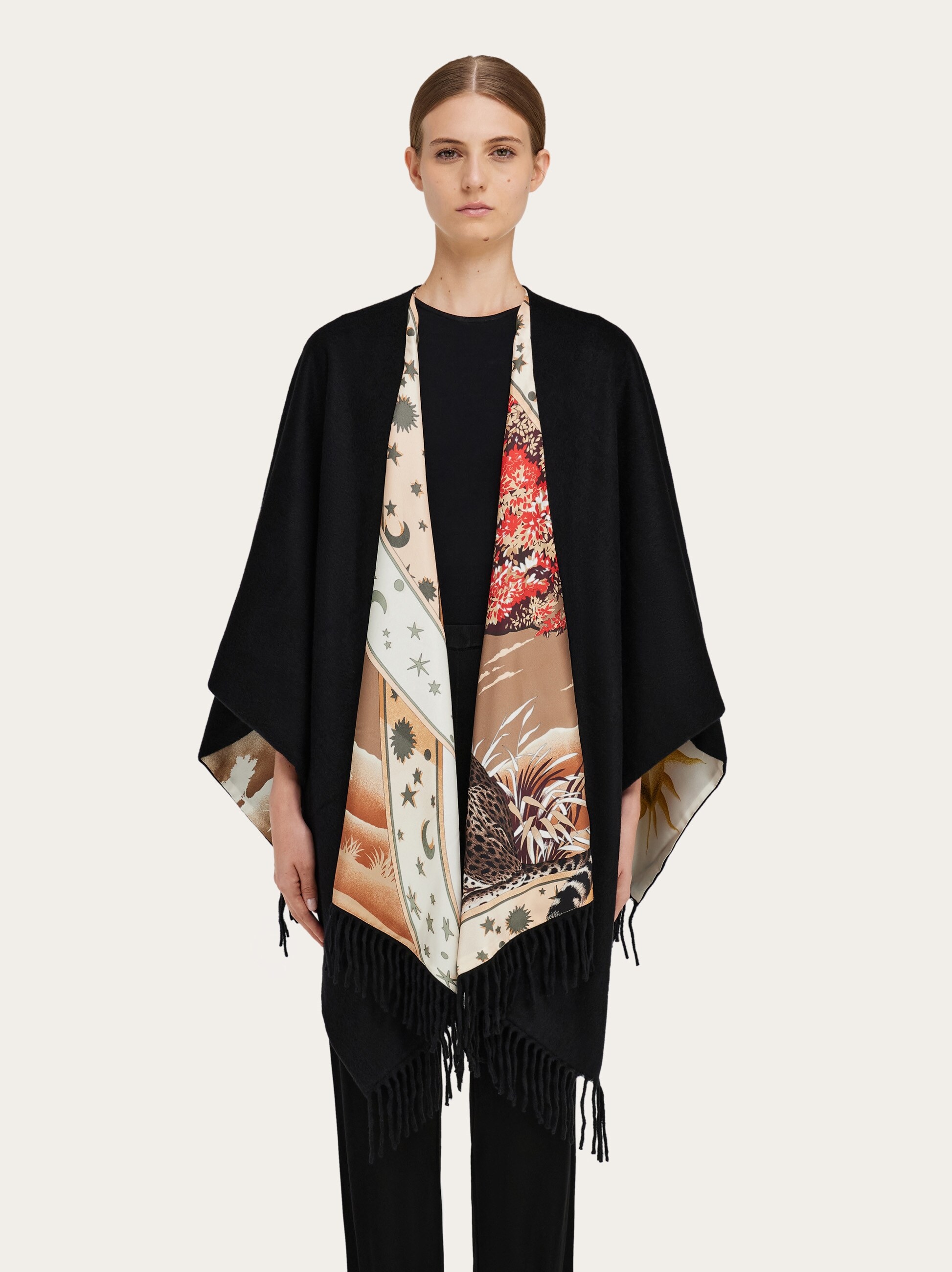 Capa reversible estampado Day & Night - Mujer | Ferragamo