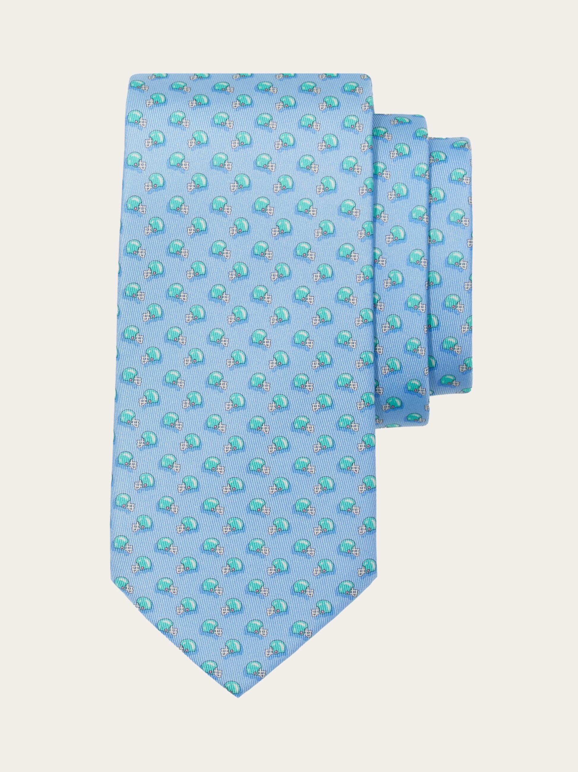 Football print silk tie - Men | Ferragamo
