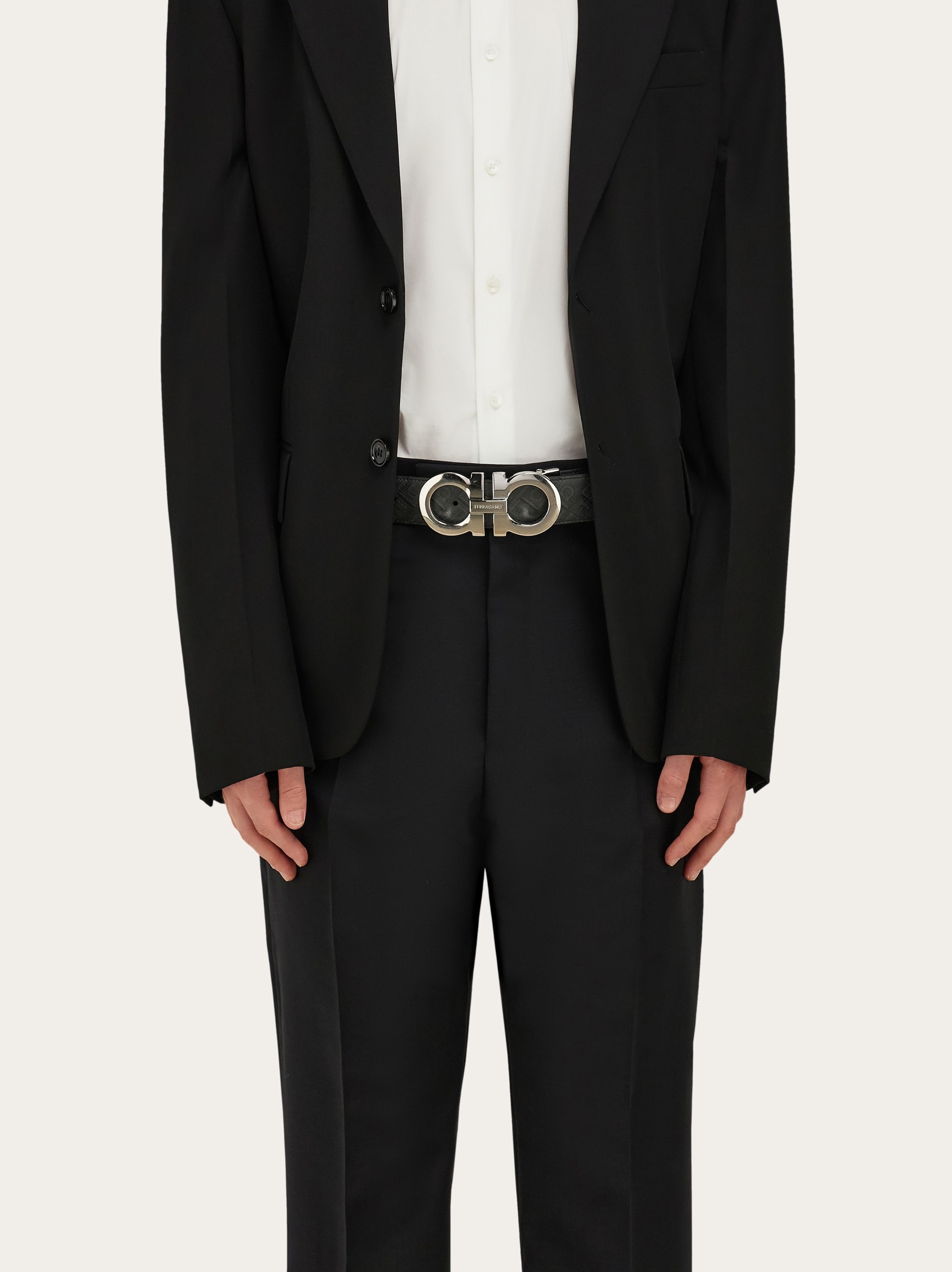 Reversible and adjustable Gancini belt - Men | Ferragamo