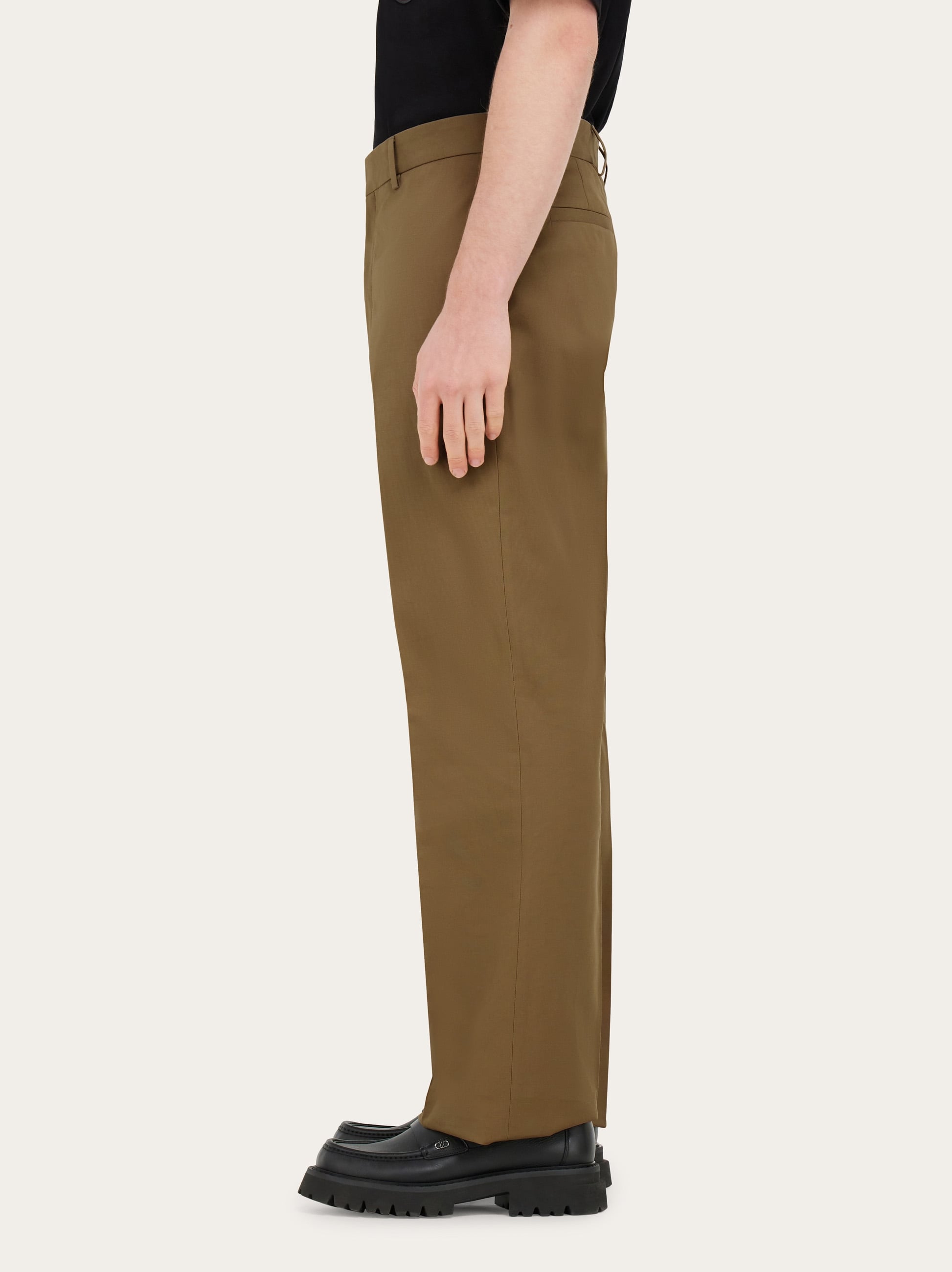 Cotton canvas trouser - Men | Ferragamo