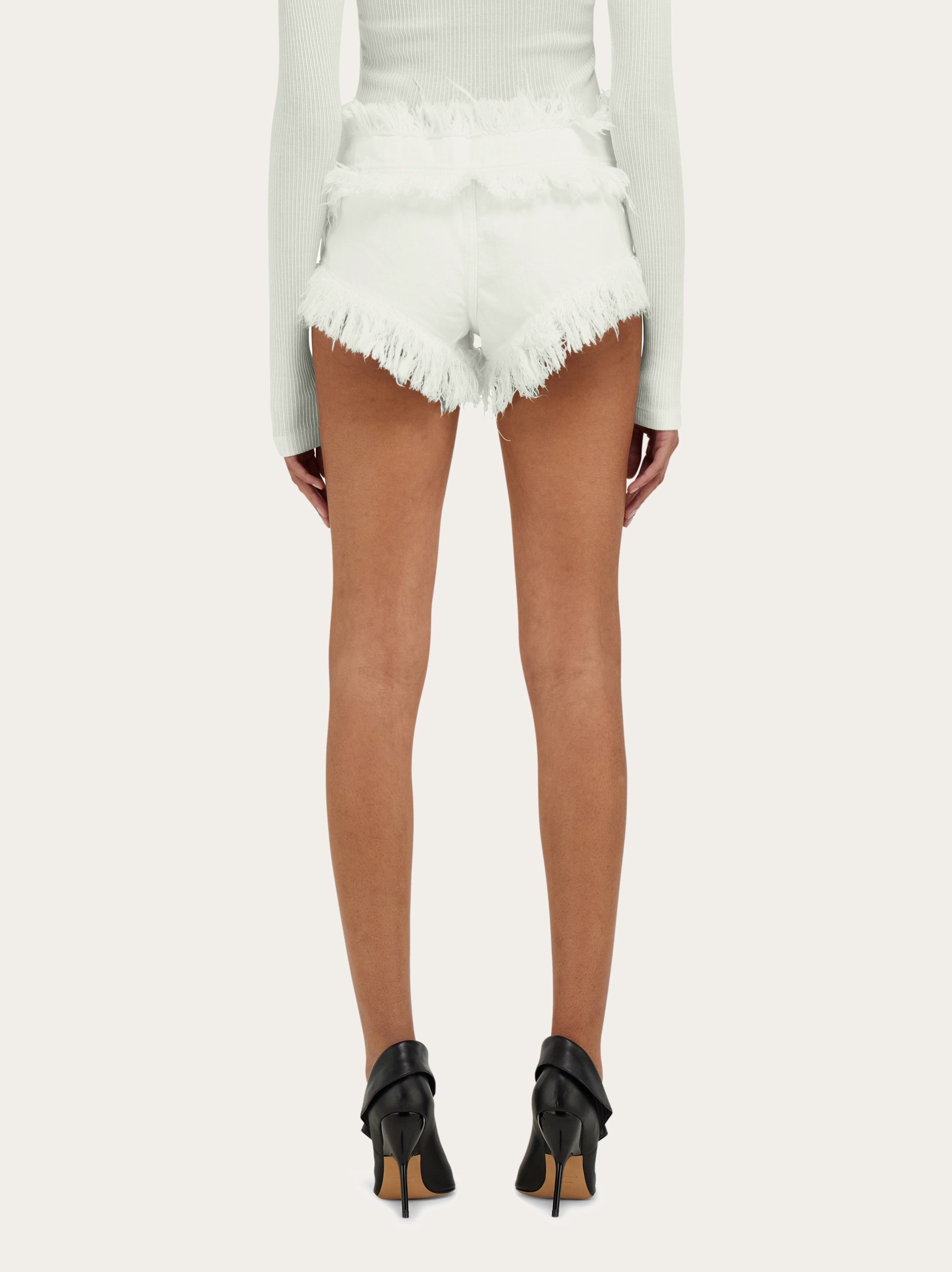 Frayed denim shorts - Women | Ferragamo