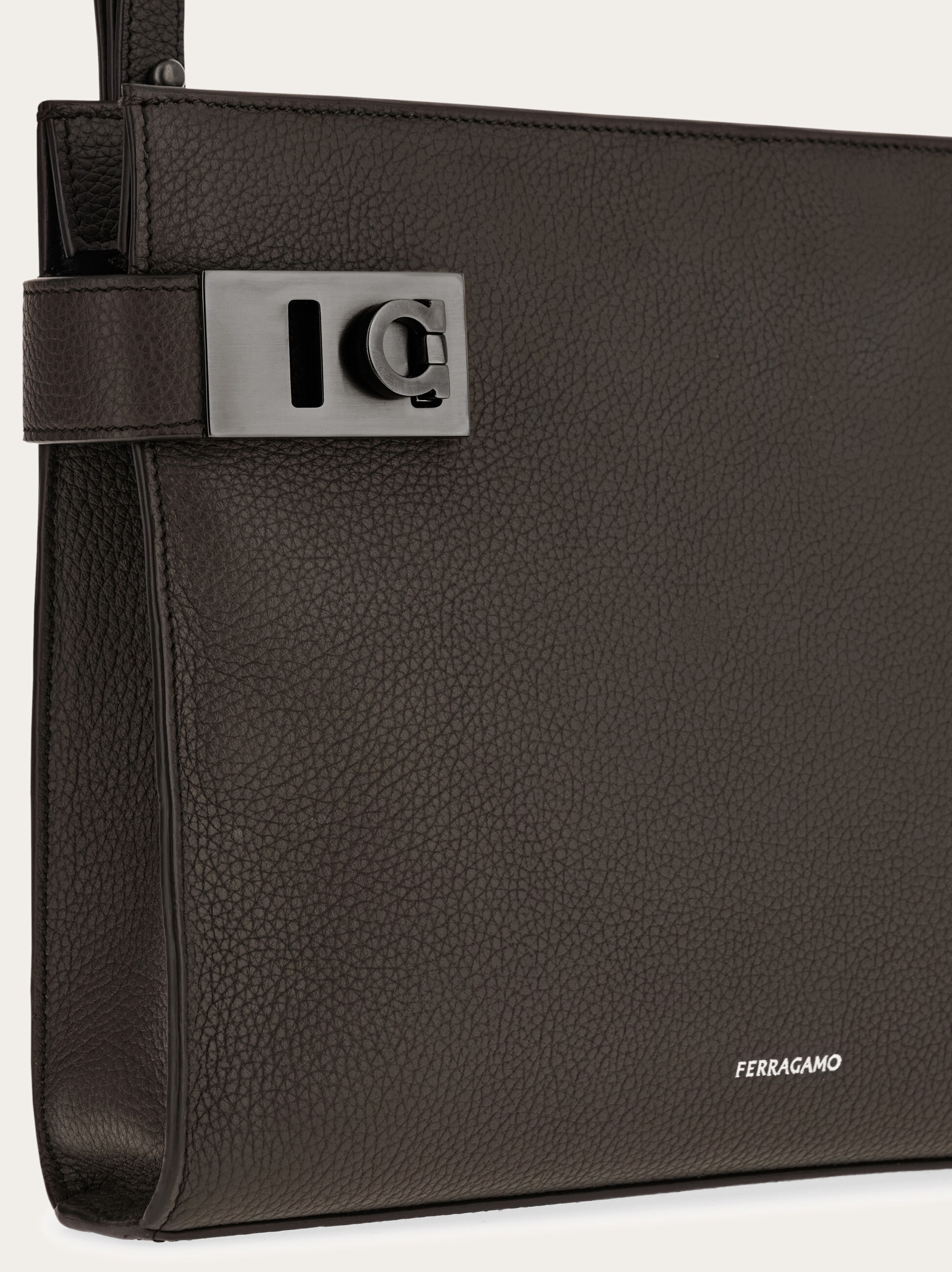Pouch with Hug buckle - Men | Ferragamo
