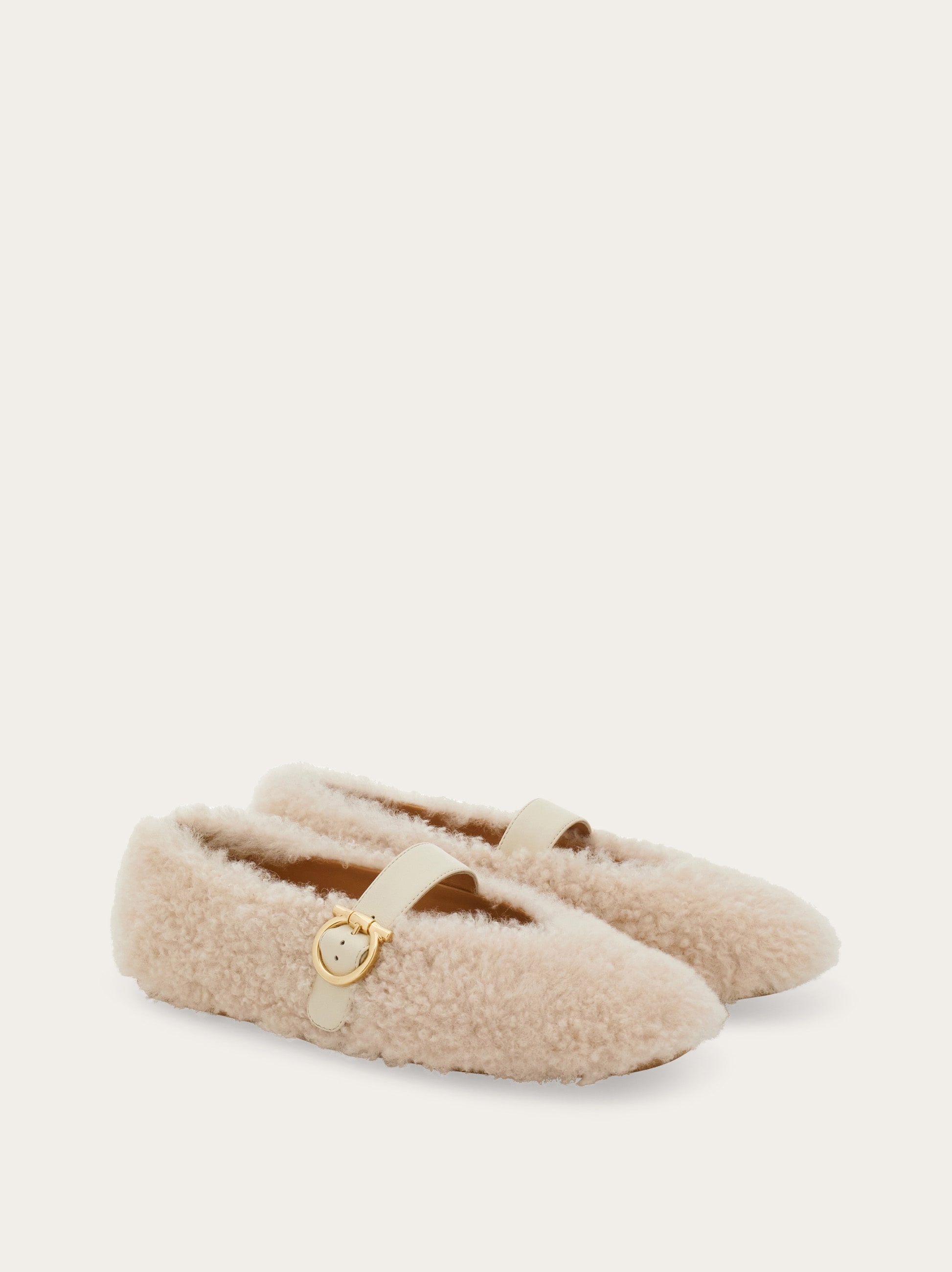 Shearling ballet flat - Women | Ferragamo