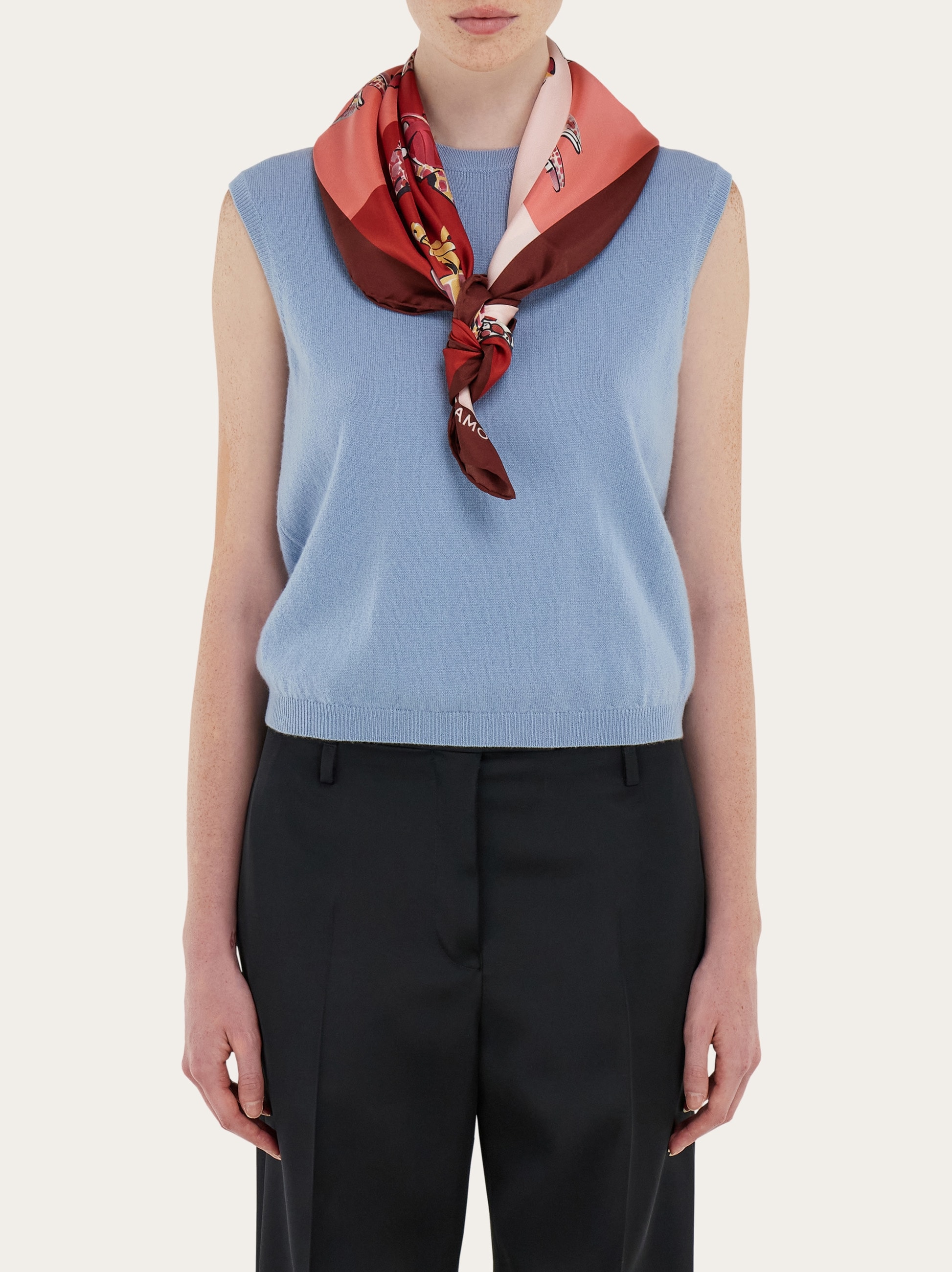 Foulard en soie imprimé Génie - Femme | Ferragamo