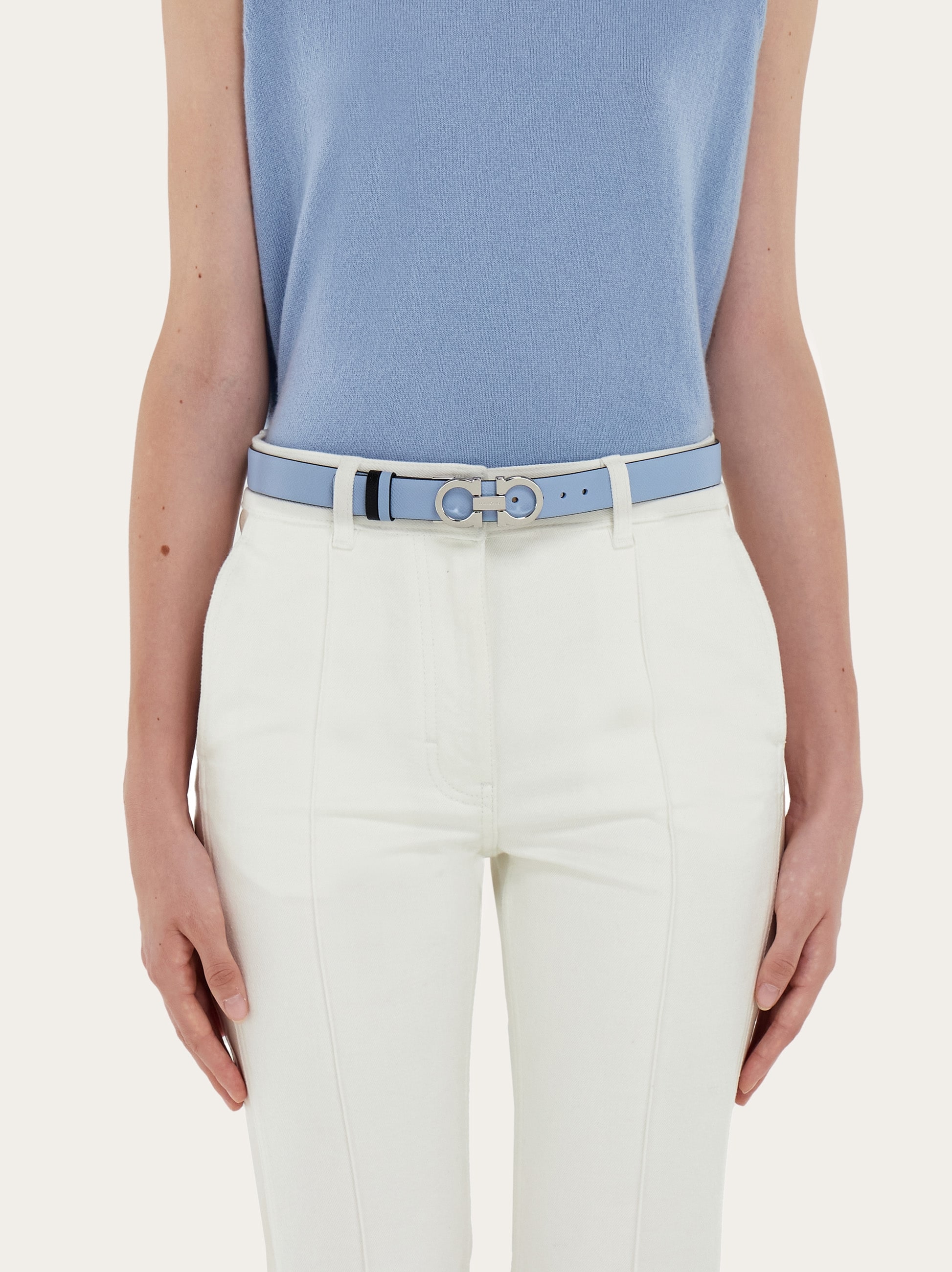 Reversible and adjustable Gancini belt - Women | Ferragamo